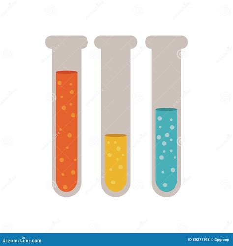 Tubos De Ensayo De La Química Ilustración del Vector Ilustración de botella droga