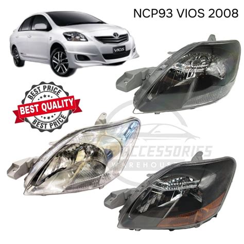 Toyota Vios 2008 2012 Ncp93 Head Lamp Lampu Depanlampu Besar Dugong Shopee Malaysia