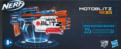 Nerf Elite 20 Motoblitz Cs 10 Blaster Motorised 10 Dart Blasting