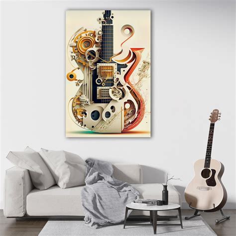 Guitar Wall Art Rock Artwork Music Room Wall Decor Musicians T