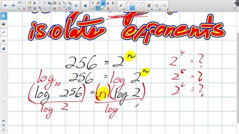 Using Logs To Isolate Exponents Grade University Lesson YouTube