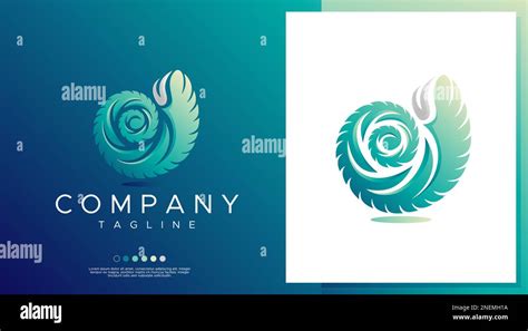 Gradient Modern Sea Oyster Logo Design Template Simple Shell Fish Logo