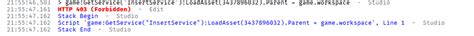 Forbidden Error Using Insertservice Scripting Support