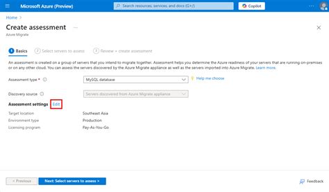 Tutorial Create A Mysql Assessment For Migration To Azure Database