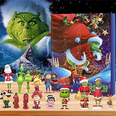 Wivi Xmas Advent Calendar 2024 Grinch Blind Box Toys Cartoon Style