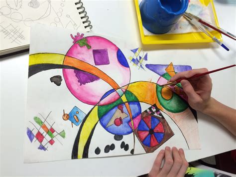 Wassily Kandinsky Non Objective Color Pencil And Watercolor Pencil