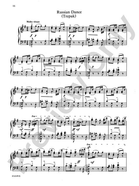 Tchaikovsky The Nutcracker Suite Op 71a Russian Dance Trepak Part