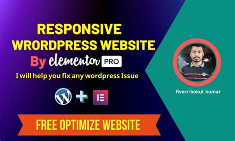 Create Responsive Wordpress Website Design Using Elementor Pro For You By Bokul Kumar Fiverr