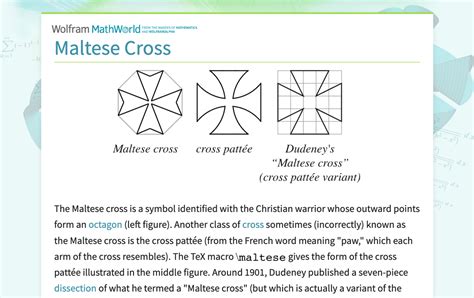 Maltese Cross From Wolfram Mathworld