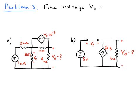 Solved Problem Find Voltage V Chegg Com