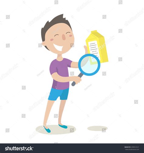 Young Man Checking Food Labeling Supermarket Stock Vector Royalty Free 299914121 Shutterstock