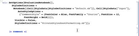 Front End Comment Color In A Notebook Mathematica Stack Exchange