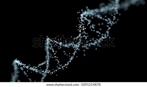 Dna Molecule Assemble Parts 3d Illustration Stock Illustration