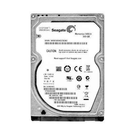 SEAGATE MOMENTUS 5400.6 500GB 5.4K 8MB SATA II 2.5'' ST9500325AS ...