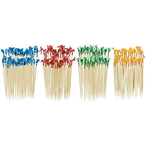Amscan Cellophane Cocktail Sticks Pack Of 30 Multicoloured One Size