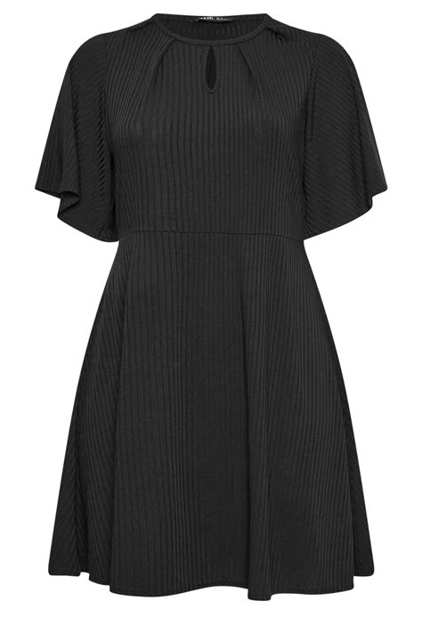 Yours Plus Size Black Keyhole Mini Dress Yours Clothing