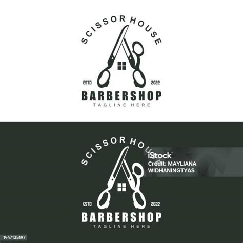 가위 로고 디자인 이발소 면도기 벡터 Babershop 가위 브랜드 일러스트 레이 션 가위에 대한 스톡 벡터 아트 및 기타