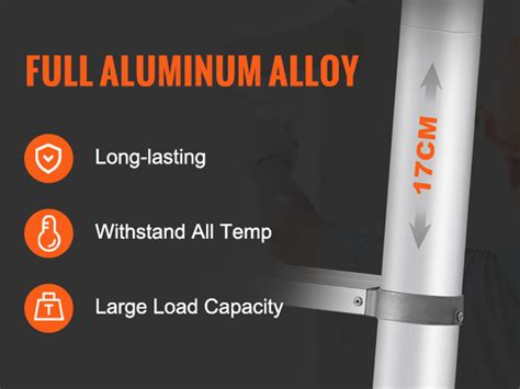 Vevor Scala Telescopica In Alluminio Estensibile Altezza Max 55m