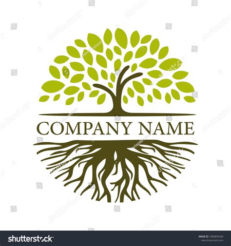 Circle Tree Logo Vector Logo This Stock Vector Royalty Free 1960839430 Shutterstock