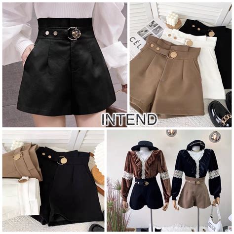 Newกางงเกงขาสั้นแต่งเข็มขัด Newfashion108 Thaipick