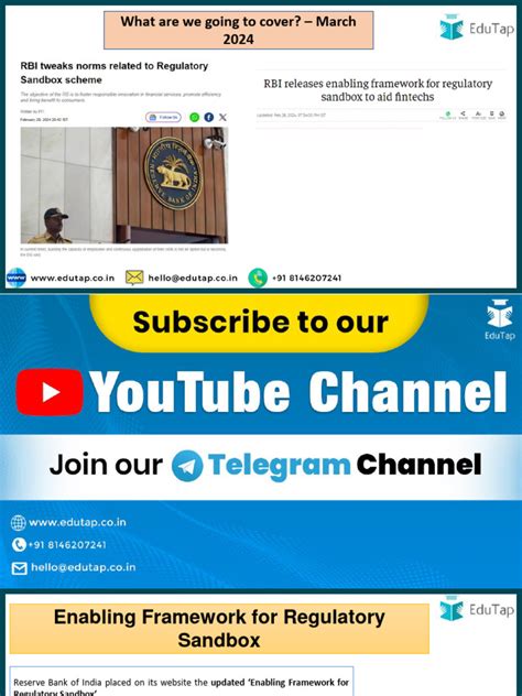 7 March 2024 Framework For Regulatory Sandbox Finance 360 Pdf