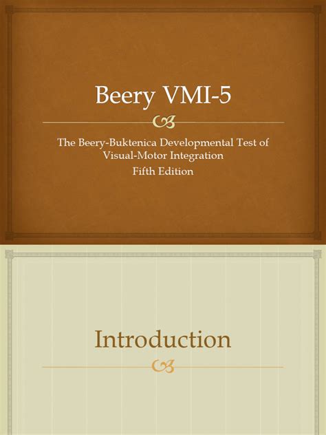 Beery Vmi 5 Pdf Perception Developmental Psychology