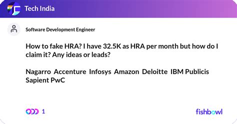 How To Fake HRA I Have K As HRA Per Month But Fishbowl