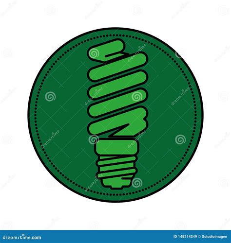 Icono De La Energ a Del Bulbo Del Ahorrador Ilustración del Vector