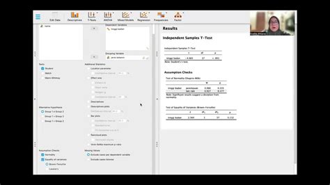 Uji Statistik Independet Sample T Test JASP YouTube