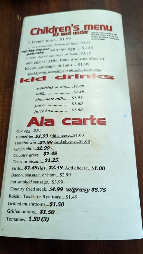 Menu At S And H Good Eats Cafe Slidell