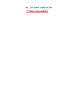 Fillable Online Isa Data Sheet Template Pdfsdocuments Fax Email