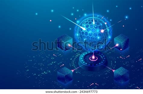 Graphic Quantum Computer Presented Isometric View Stock Vector Royalty Free 2434697773