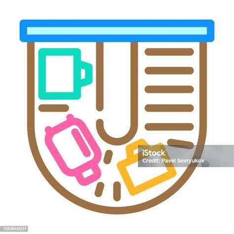 수하물 클레임 테이프 색상 아이콘 벡터 일러스트레이션 0명에 대한 스톡 벡터 아트 및 기타 이미지 0명 감지기 건설 현장