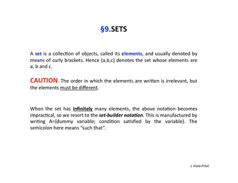 Sets Honors Discrete Mathematics Lecture Notes Mad 2104 Docsity