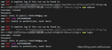 Npm注册或登录报unable To Authenticateneedbasic错误的原因注册npm账号验证失败 Csdn博客