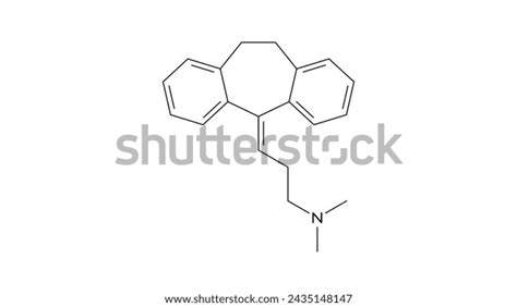 Amitriptyline Molecule Structural Chemical Formula Ball And Stick Stock Illustration 2435148147