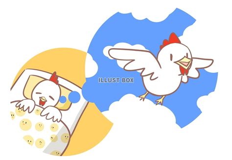 無料イラスト 初夢にわとりさん