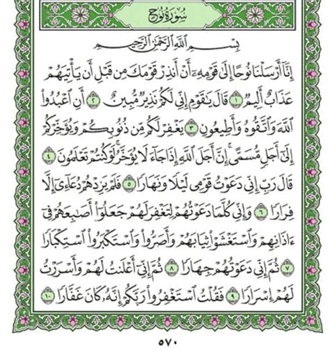 Surah Nuh Chapter 71 From Quran Arabic English Translation
