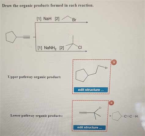 [Solved]: Draw the organic products formed in each reac