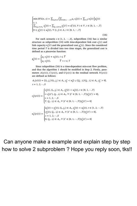 Solved SubProblem 1 Min Cost Flow Problem Obviously The Chegg