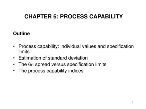 PPT CHAPTER PROCESS CAPABILITY PowerPoint Presentation Free Download ID