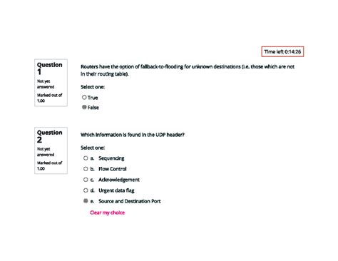 CS 2204 01 Graded Quiz Unit 5 Time Left 0 14 26 Question Routers Have