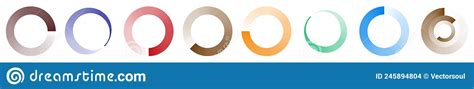 Circle Preloader Buffer Shape Circular Progress Bar Stock Vector