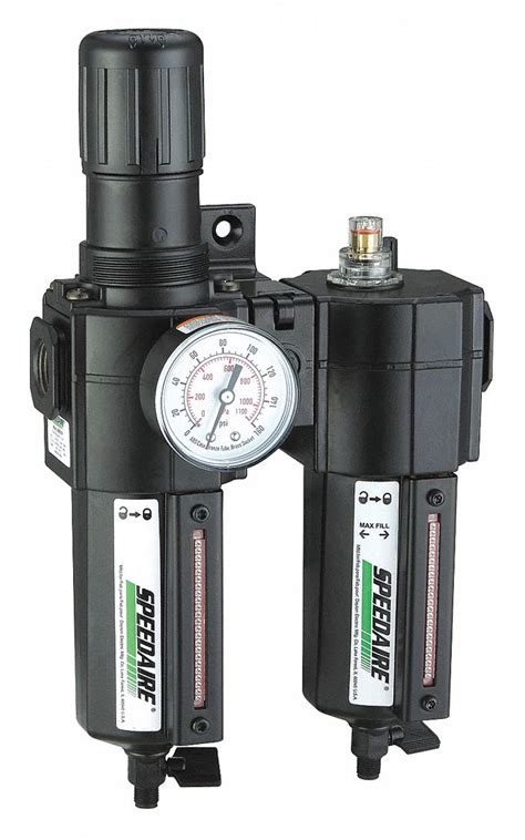 Speedaire 1 2 In Npt 192 Cfm Filter Regulator Lubricator 7d726 7d726 Grainger