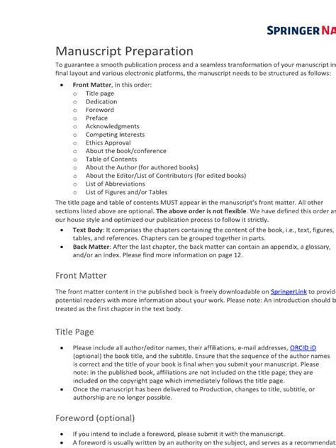 Manuscript Preparation Guidelines Pdf