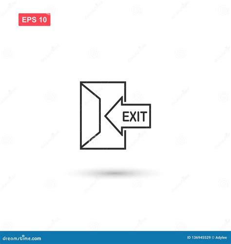 Exit Arrow Royalty Free Illustration 34296969