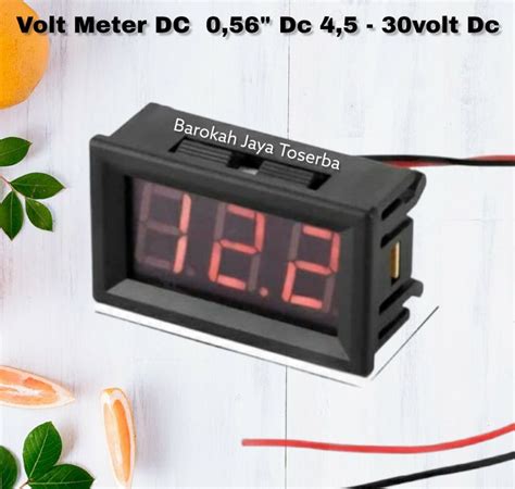 VOLTMETER DIGITAL 2 KABEL 0 56 INCHI 4 5 VOLT SAMPAI 30 VOLT WARNA