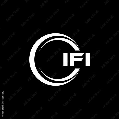Ifi Letter Logo Design With Black Background In Illustrator Cube Logo