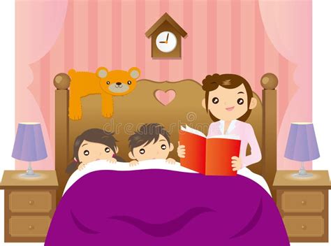 Het Verhaal Van De Bedtijd Vector Illustratie Illustration Of Neem
