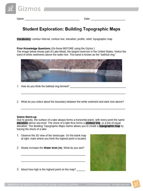 Building Topo Maps Se Pdf Contour Line Topography